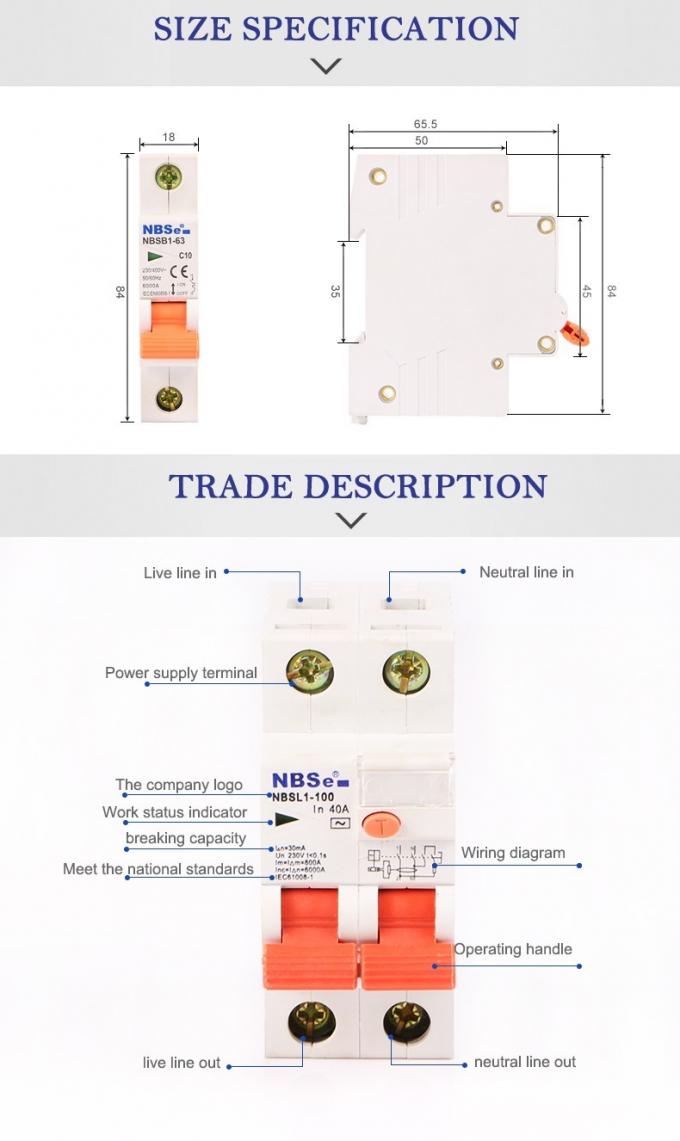 MCB 9mm 1 Pole Wifi Micro Circuit Breaker Overload Miniature High Fire ...
